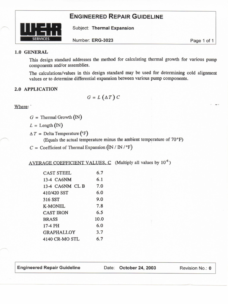 Thermal Expansion Calculation Guide | PDF