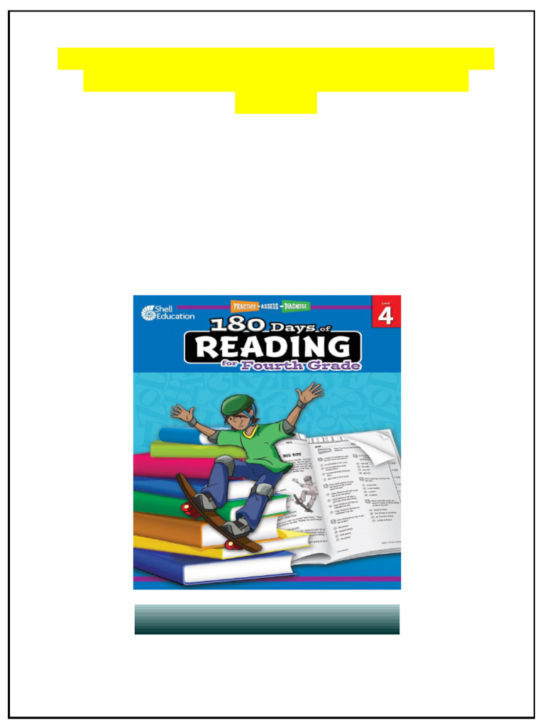 Practice Assess Diagnose 180 Days of Reading for Fourth Grade 1st ...