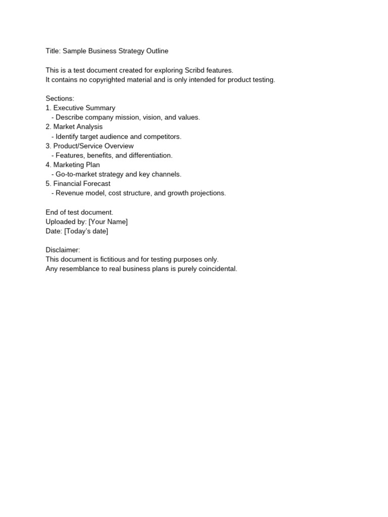 Scribd Test Document | PDF