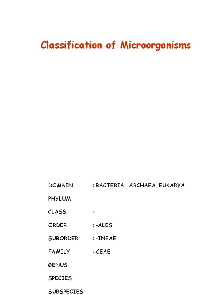 4.microbial Taxonomy | PDF | Archaea | Bacteria