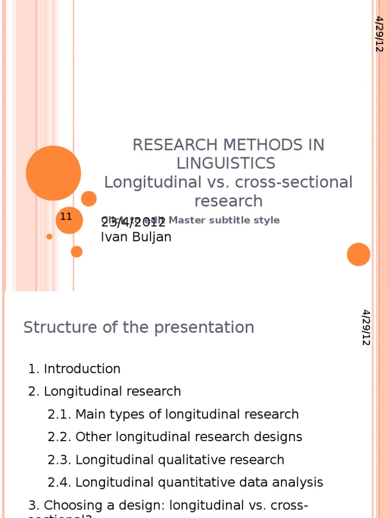 Longitudinal and Cross-Sectional Research | PDF | Research Design ...