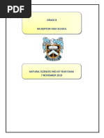 NS Grade 8 Test November 2021 Past Paper | PDF | Planets | Solar System