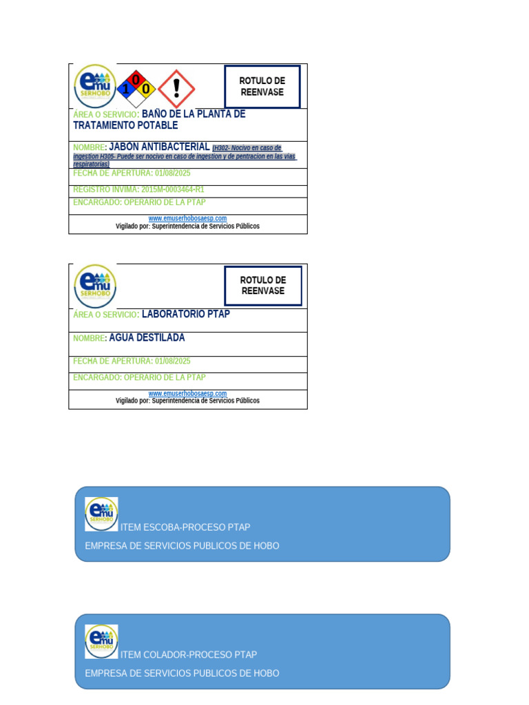 Rotulo de Emuser | PDF