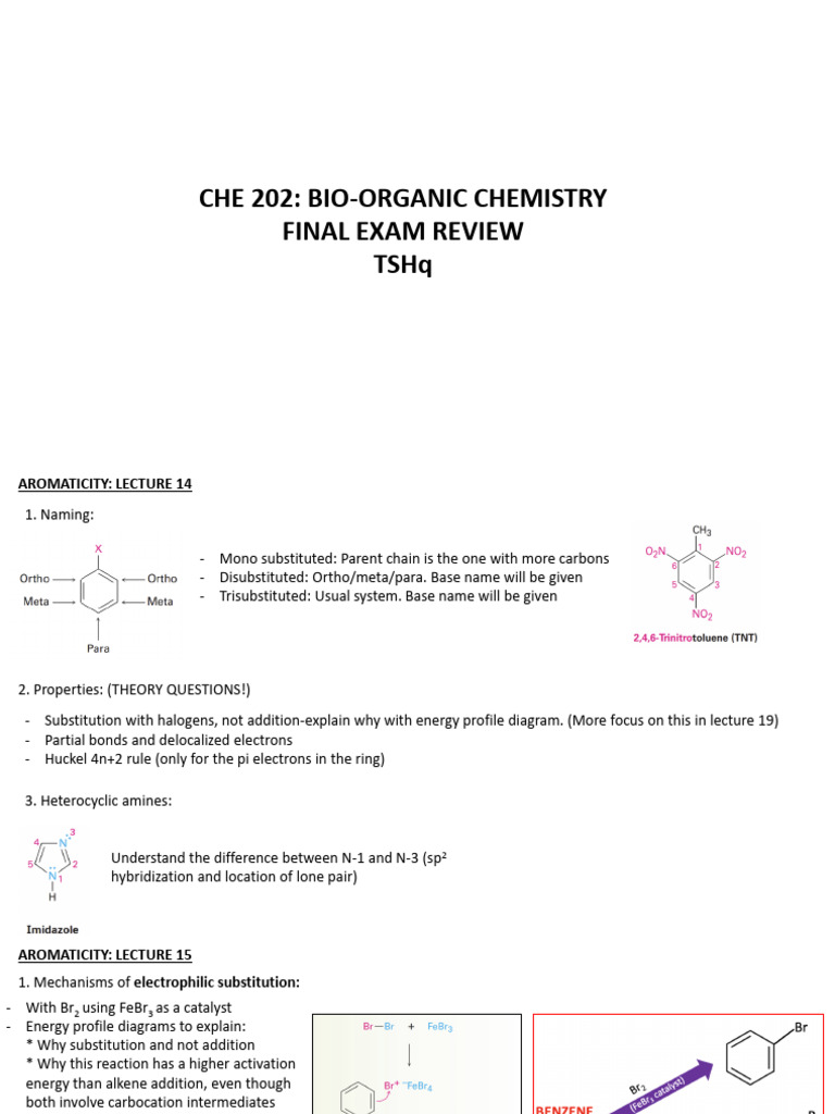 Bio-Organic Chemistry Final Exam Review | PDF | Aldehyde | Ether