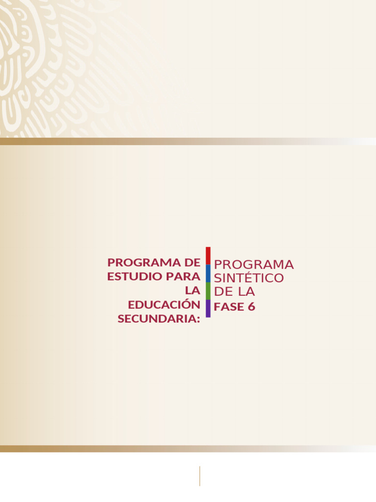 Programa Sintetico Fase 6 | PDF | Plan de estudios | Aprendizaje