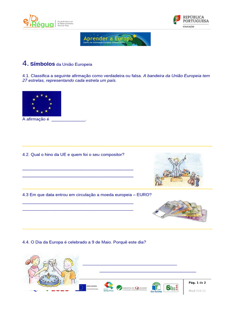 Símbolos da União Europeia | PDF