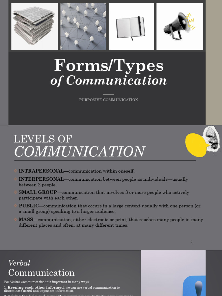 Group 1 Forms Types of Communication | PDF | Communication | Nonverbal ...