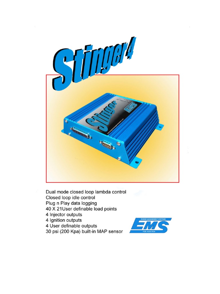 Stinger Manual | PDF | Throttle | Distributor