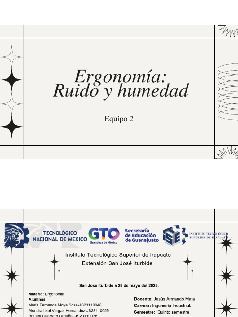 Ergonomia - Eq2 - Ruido y Humedad | PDF | ruido | Humedad