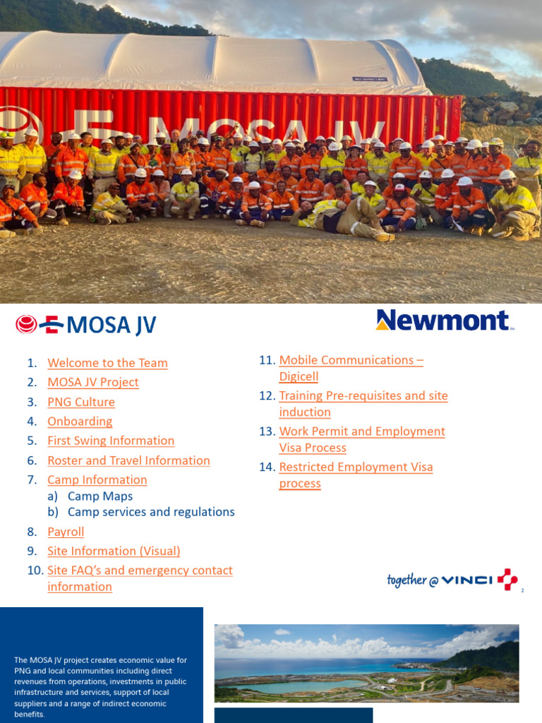 Welcome To MOSA JV PNG - Expat Employees - 2024 | PDF | Papua New Guinea | Travel Visa