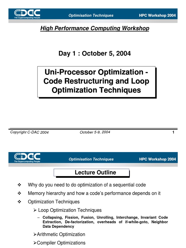 Day01 HPC WRKSHP Compiler Opt | PDF | Program Optimization | Random ...