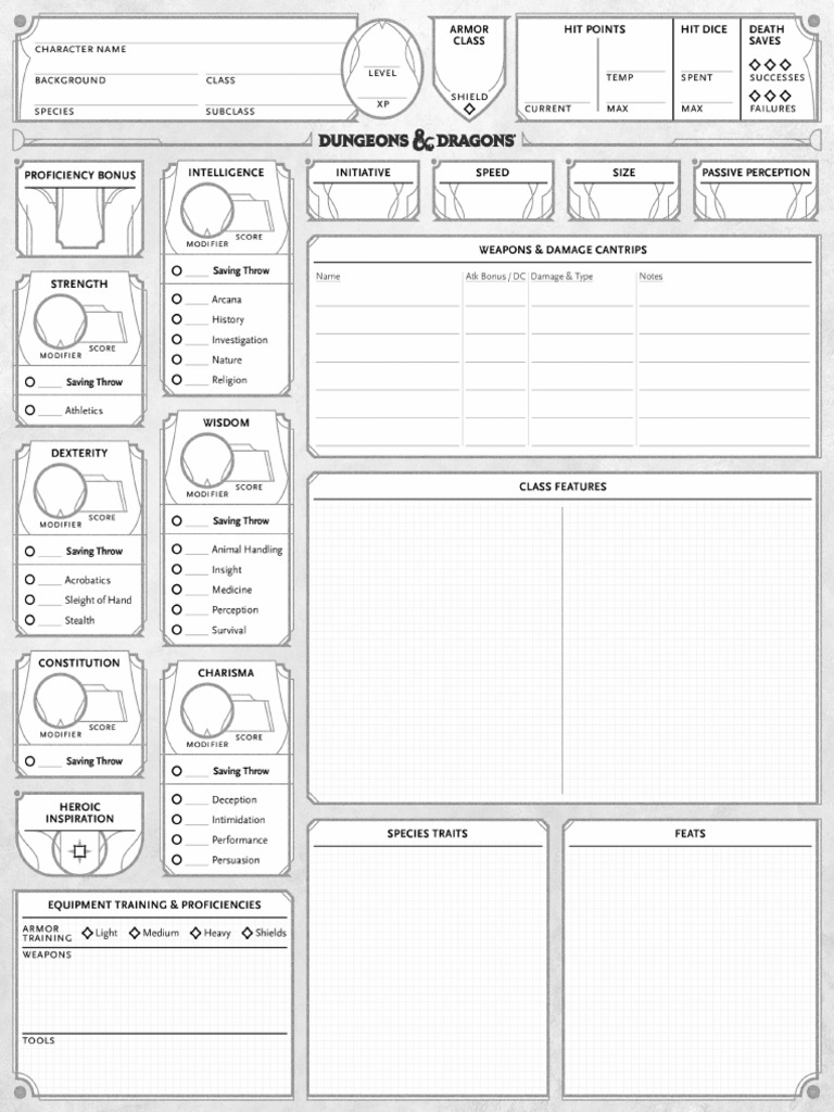 2024 Character Sheet Fillable v3 | PDF