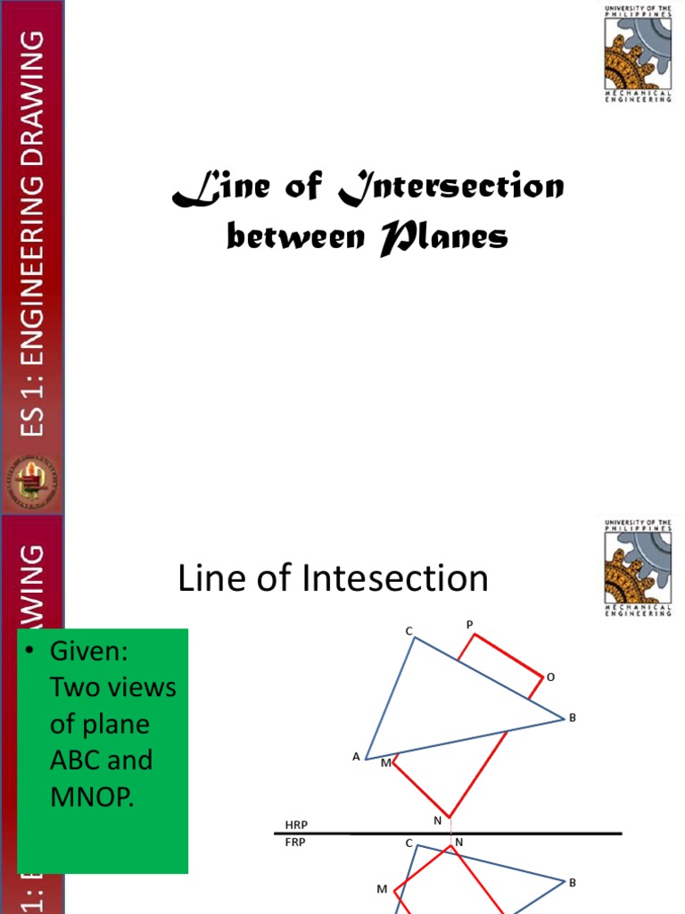 Line of Intersection of Planes | PDF