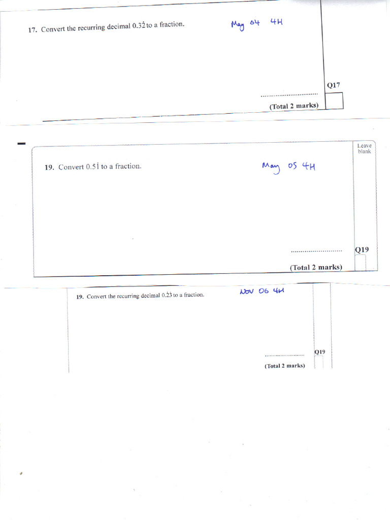 Recurring Decimals | PDF