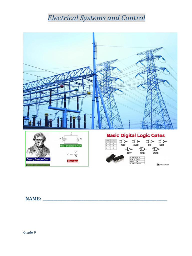 GRADE 9 Electrical Systems and Control NOTES 2025 | PDF | Series And ...