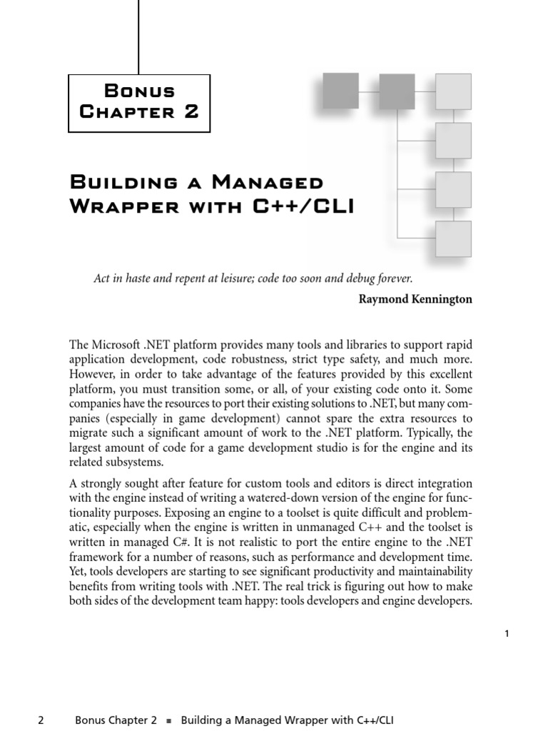 Building A Managed Wrapper With C++/CLI: Bonus | PDF | Pointer (Computer Programming) | C++