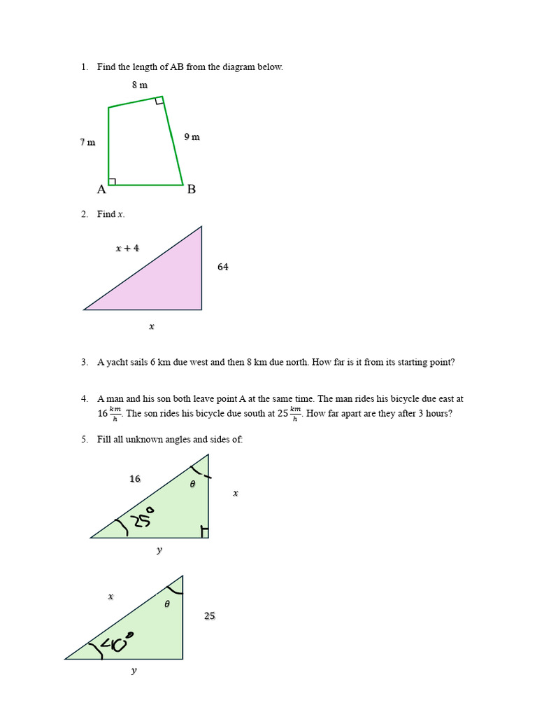 Geometry and Trigonometry Problems | PDF
