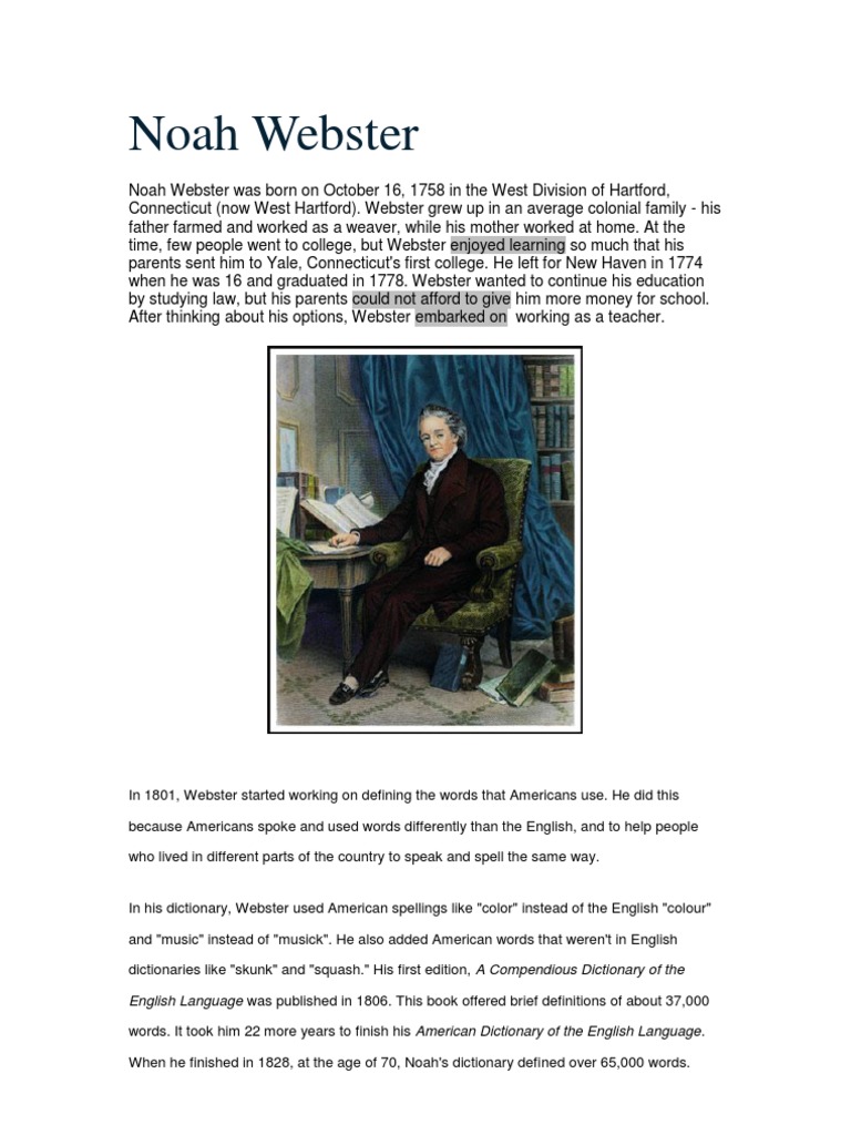 Noah Webster | PDF