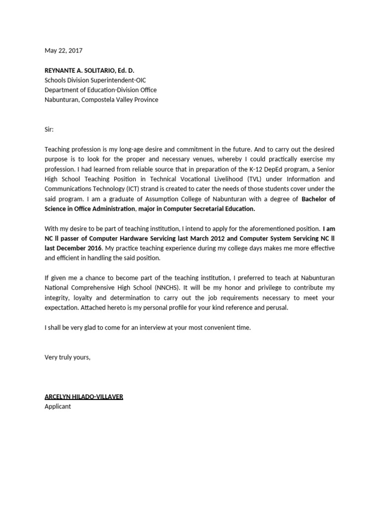 Intent Letter | PDF