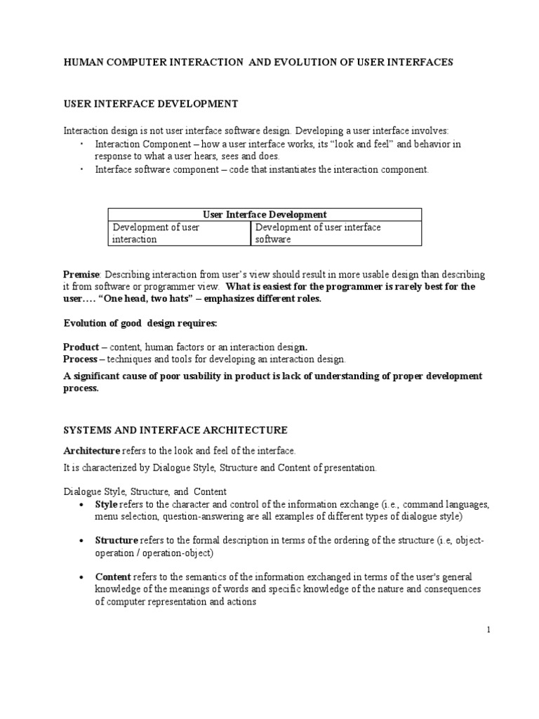 Evolution of User Interfaces | PDF | User Interface | Human–Computer ...