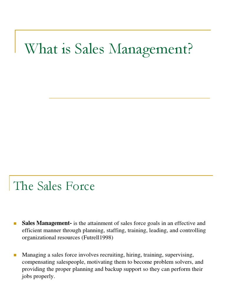 What Is Sales Management | PDF | Sales | Marketing Communications