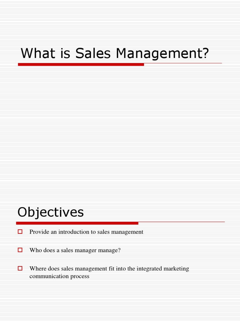 What Is Sales Management | PDF | Sales | Marketing Communications