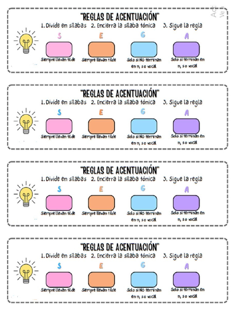Reglas de Acentos | PDF