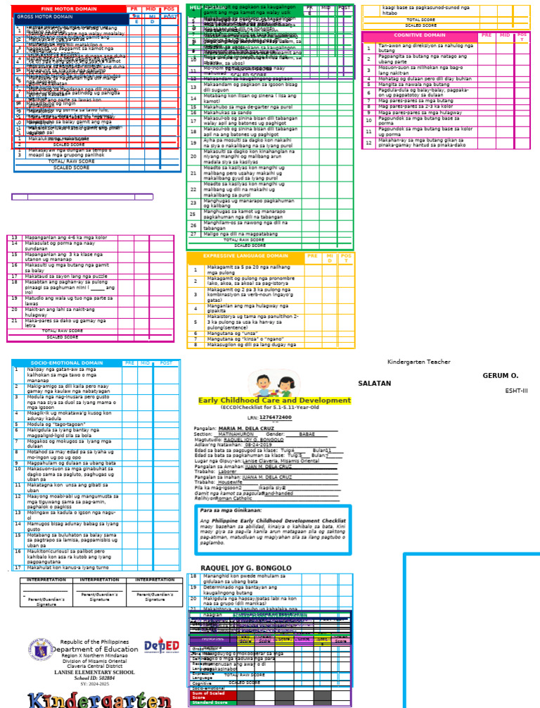 Eccd Pre Mid Post | PDF