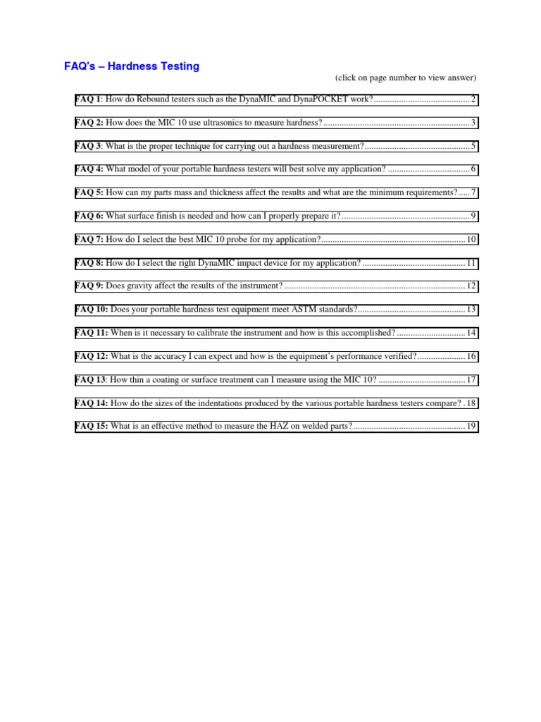 GE Hardness-testing-FAQ MIC 10 | PDF | Hardness | Calibration