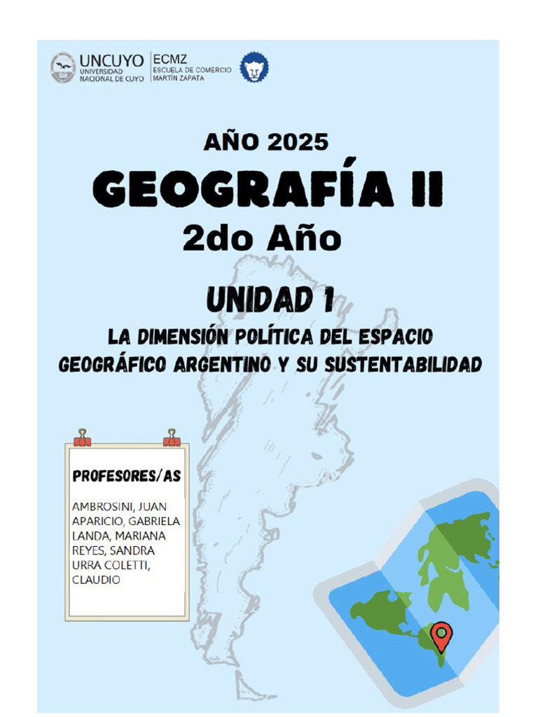 Cuadernillo 2do 2025 - Unidad 1-FINAL | PDF | Ciencias de la Tierra
