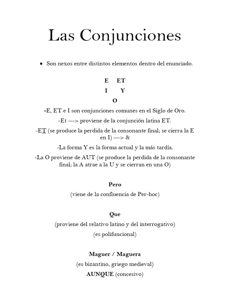 Las Conjunciones | PDF