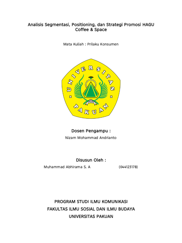 Strategi Pemasaran HAGU Coffee & Space | PDF