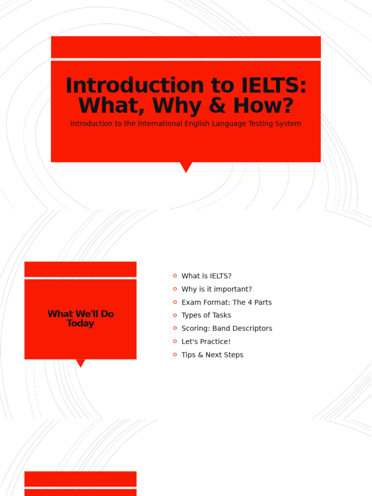 IELTS Overview: Importance, Format & Tips | PDF | International English ...