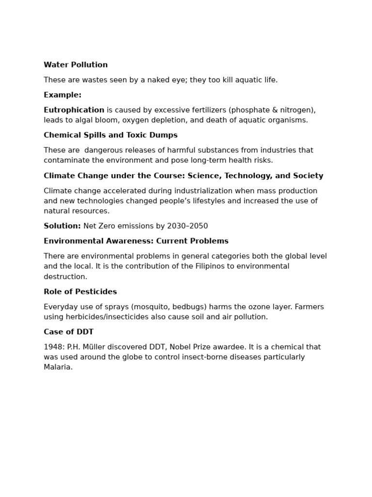 Water Pollution | PDF