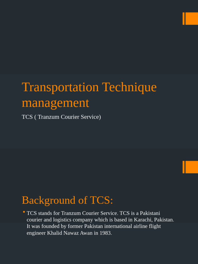 Overview of TCS Courier Services | PDF | Business | Economies