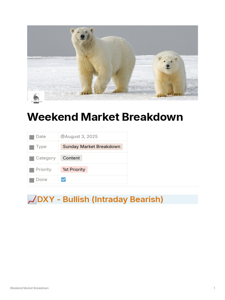 Weekend Market Breakdown | PDF | Financial Markets | Market (Economics)