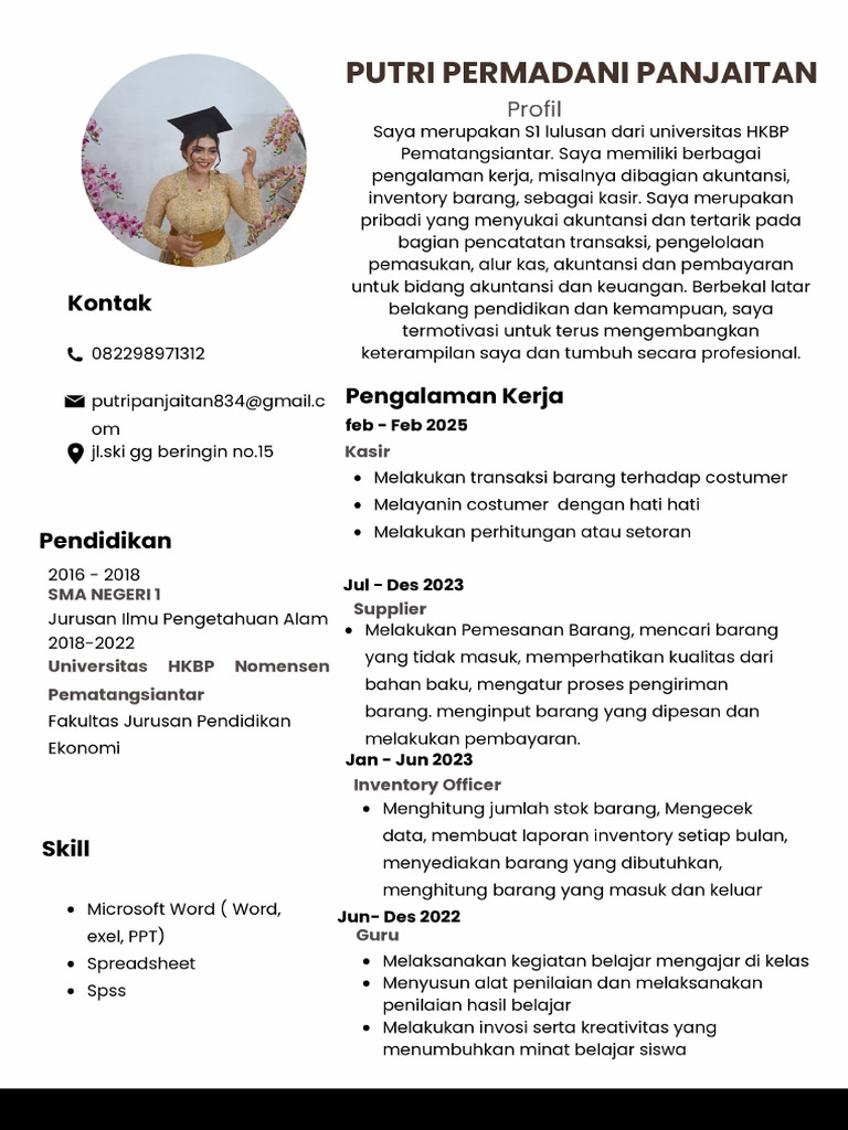 CV Putri Permadani | PDF