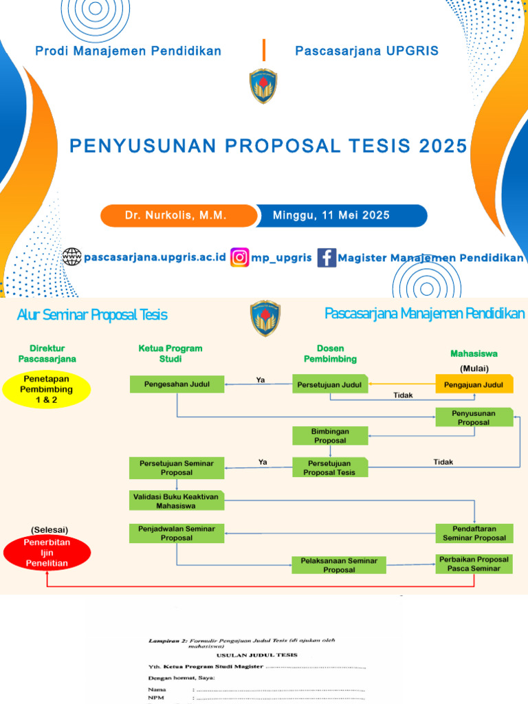 Panduan Proposal Tesis 2025 UPGRIS | PDF