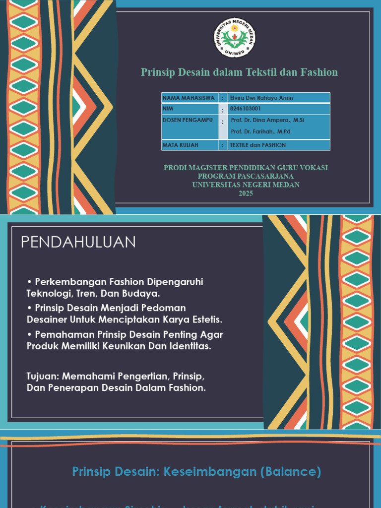 Prinsip Desain dalam Fashion dan Tekstil | PDF
