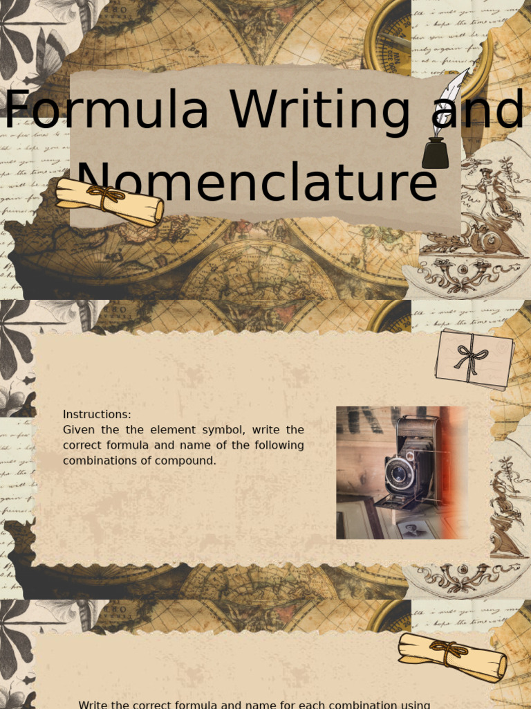 General Chemistry 1 Activity-Formula Writing and Nomenclature | PDF