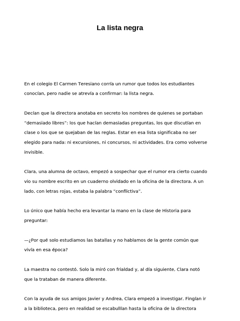 La Lista Negra | PDF