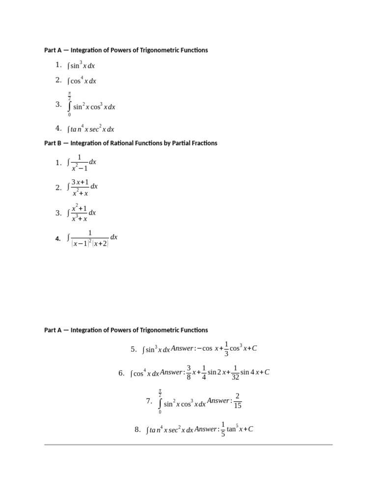 Task On Integrating Trig Iden and Fraction | PDF | Chess Openings | Chess