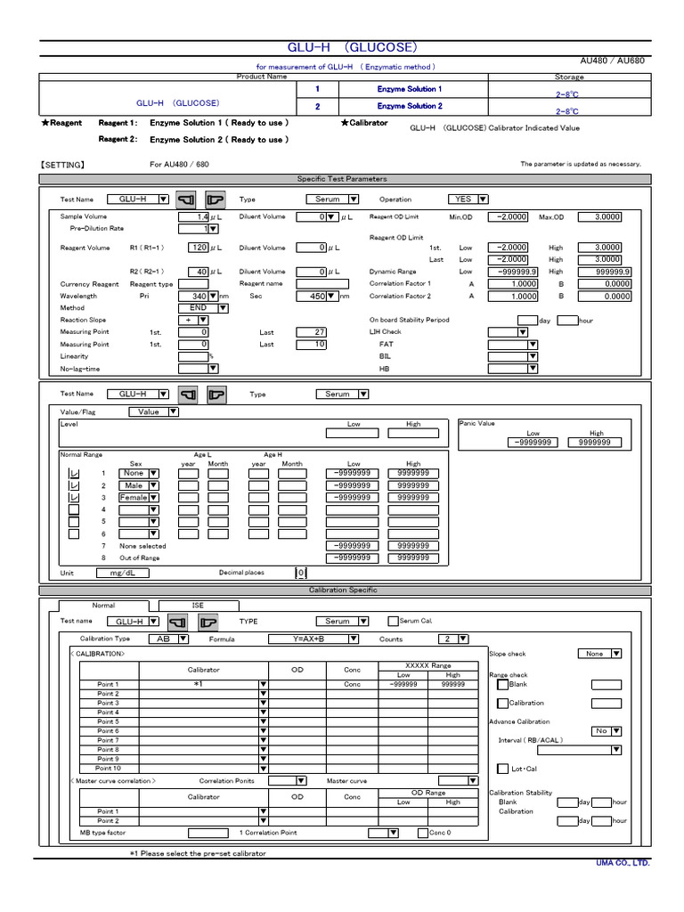 Glu-Hk (Glucose-Hk) For Au480, Au680 | PDF