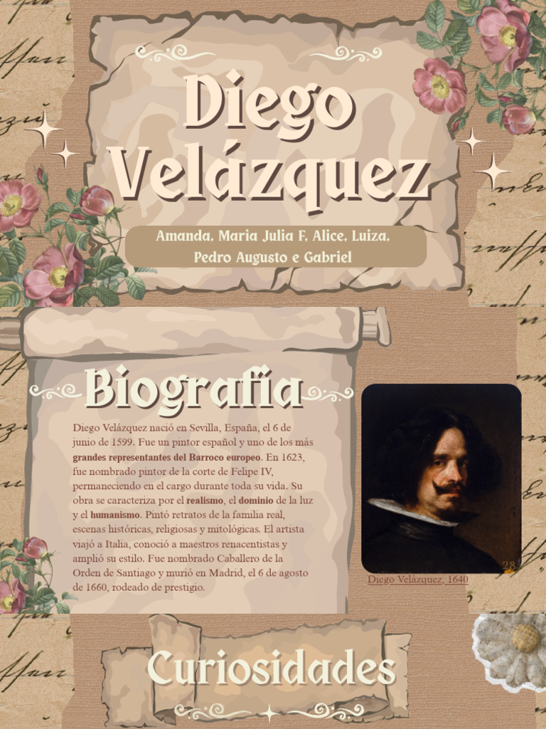 Biografía de Diego Velázquez: Maestro Barroco | PDF | Las artes | Pinturas