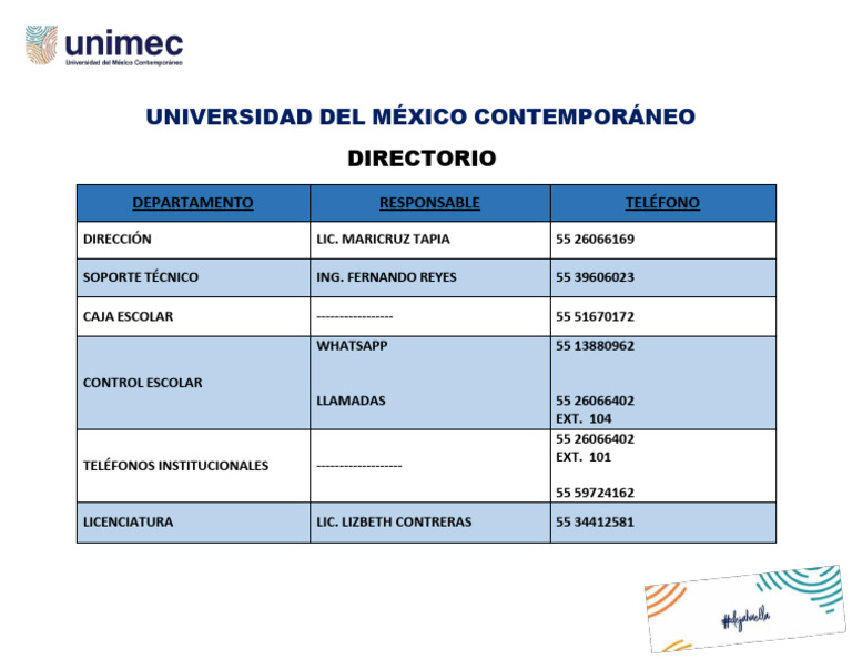 Directorio Institucional 26-01 | PDF