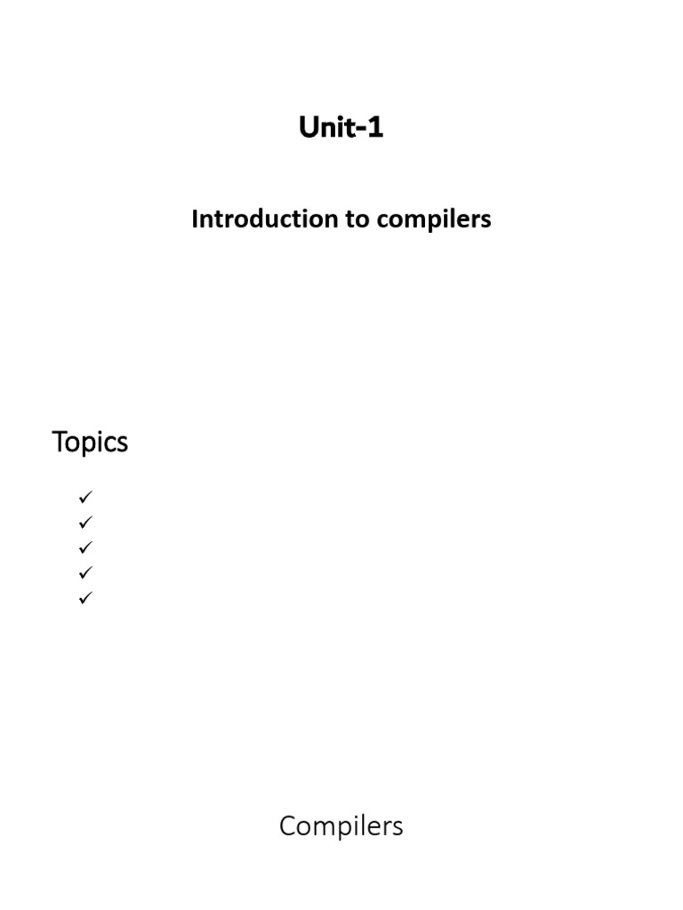 Chapter-1-Introduction To Compilers | PDF | Compiler | Parsing