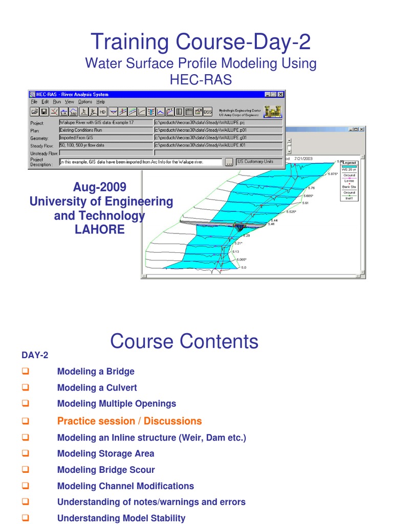 Hec Ras Training Day 2 | PDF | Numerical Analysis | Liquids
