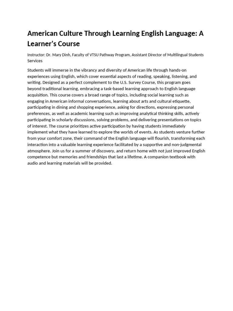 Course Description Pdf