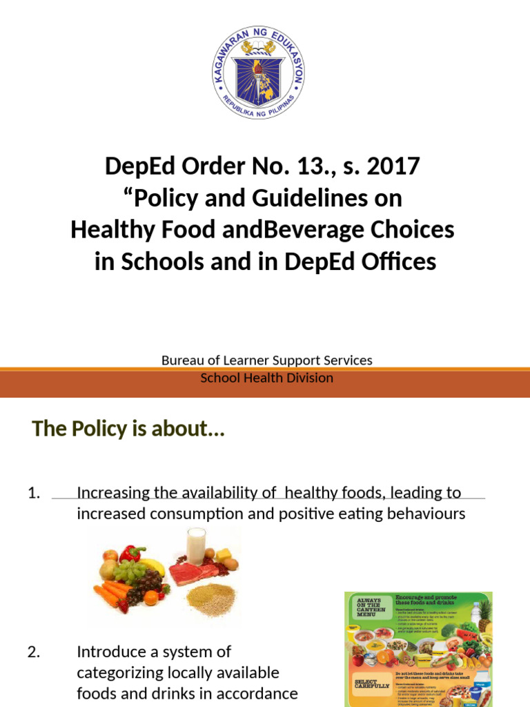 Healthy Food Guidelines for School Canteens | PDF | Foods | Fat