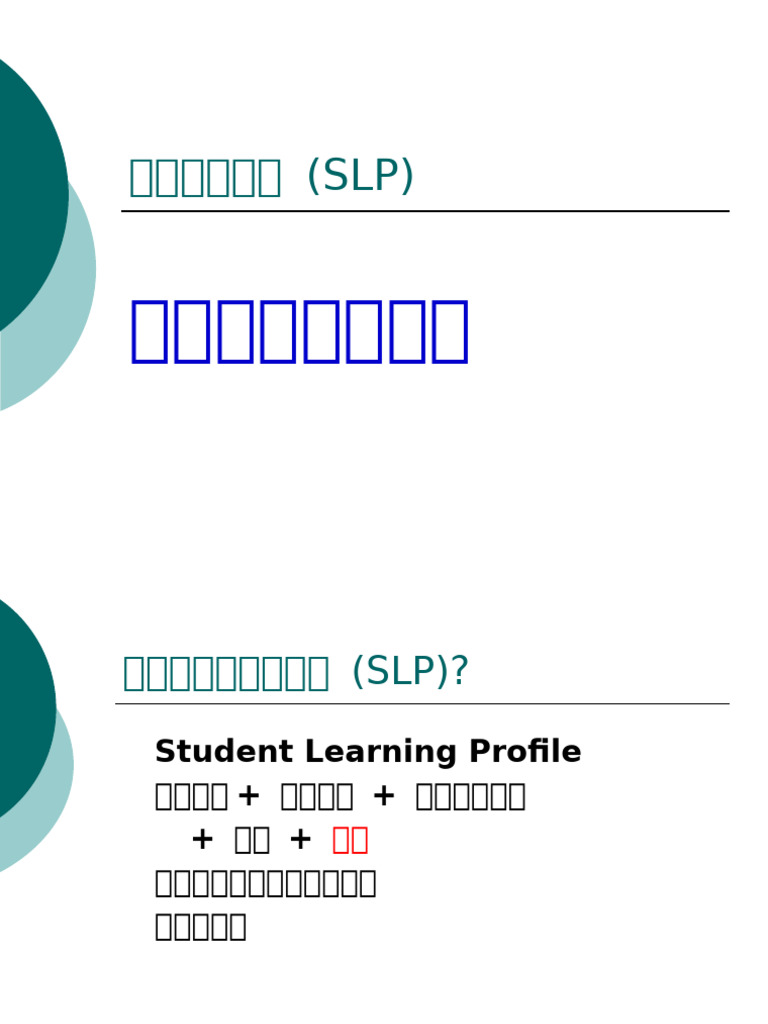 SLP及SBA (口頭匯報) 要求 (2023 2024) | PDF